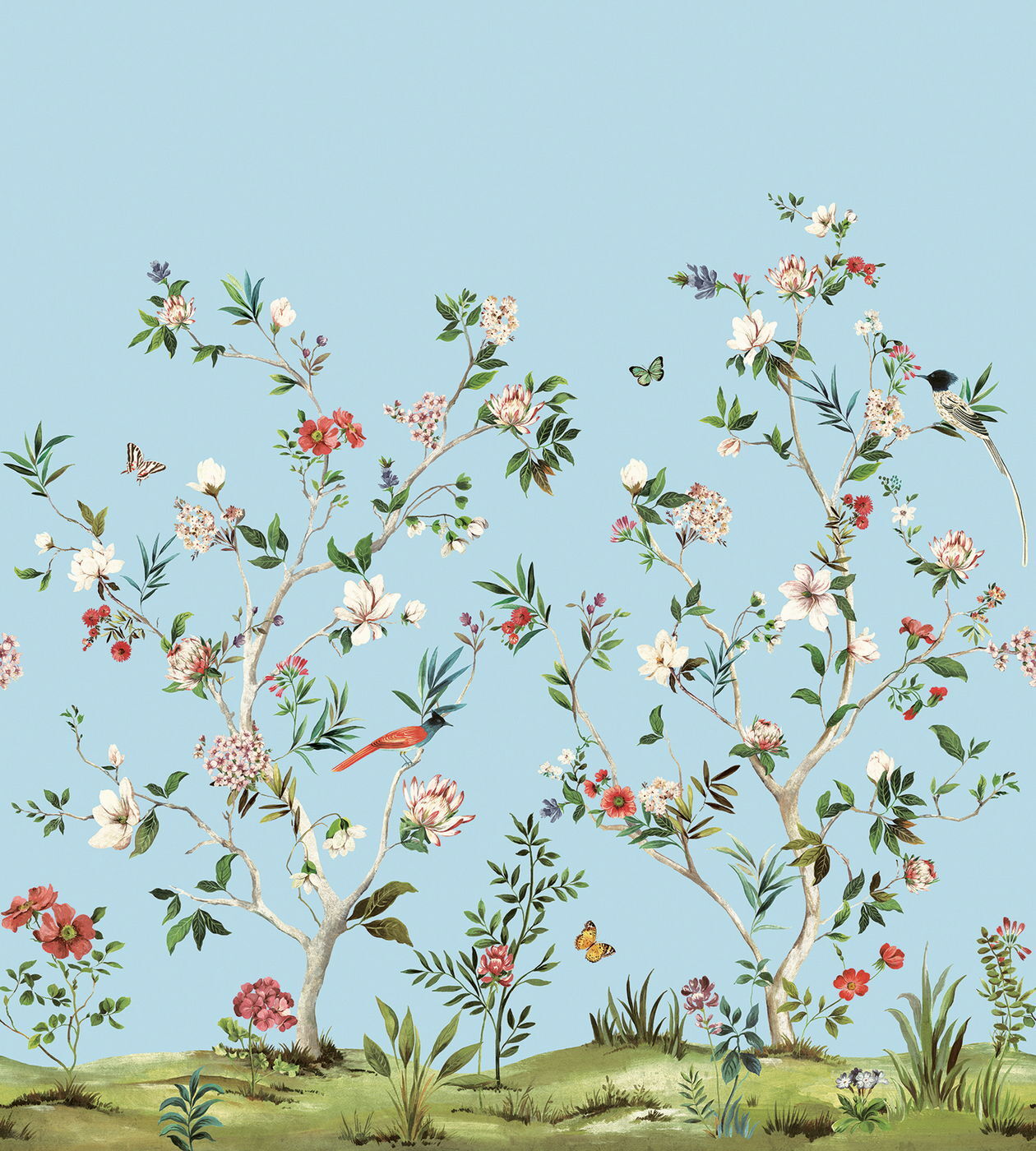 Chinoiserie Magnolia Mural Daisy Bennett Mural DB30502M