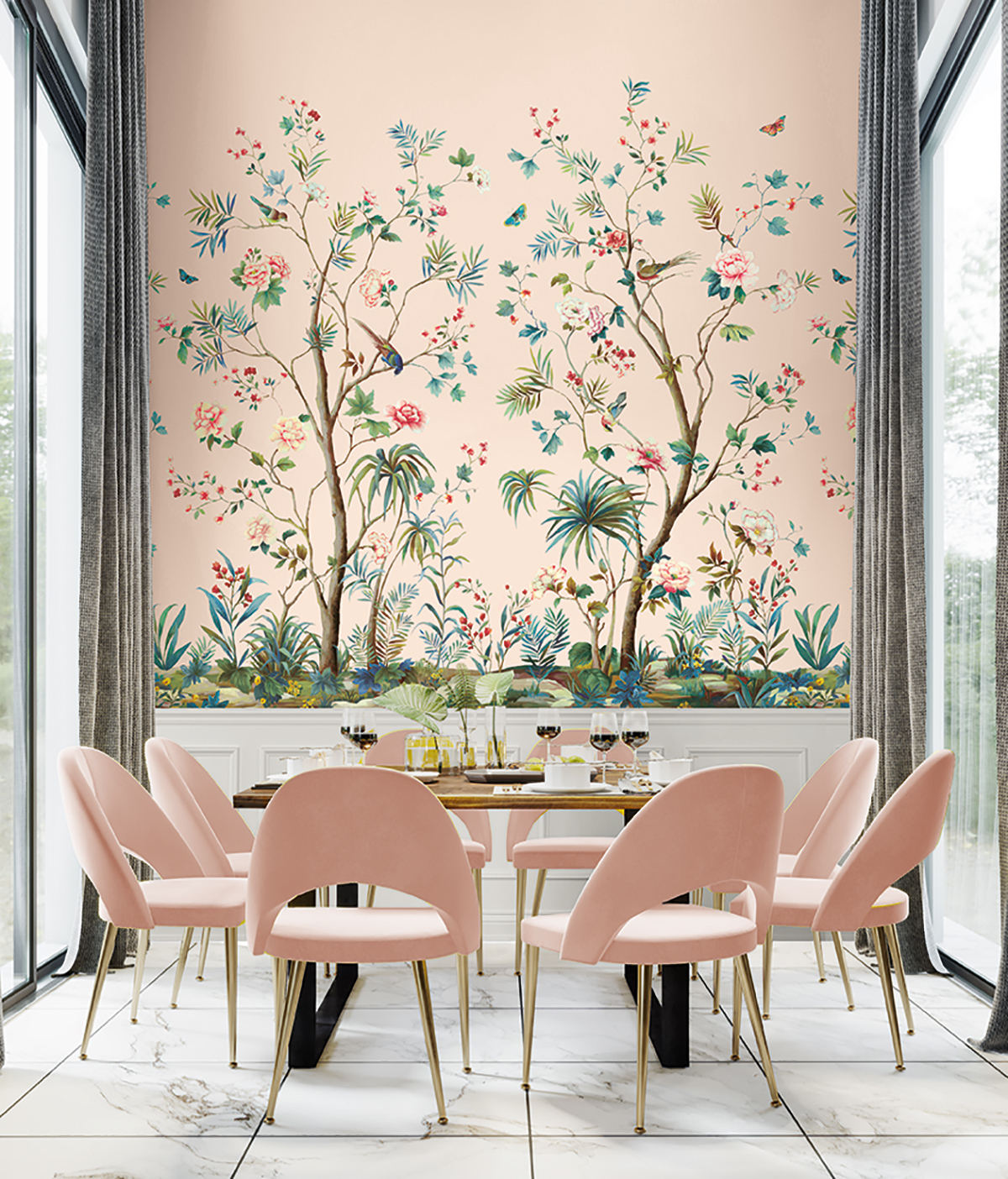 Charleston Garden Mural Daisy Bennett Mural DB31401M