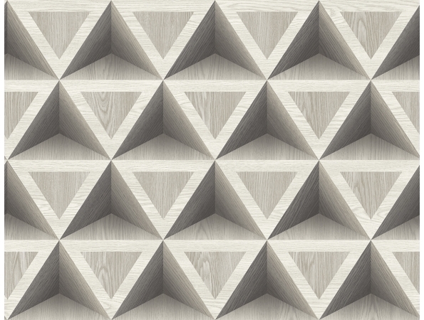 3D Wood Geometric - Wallquest